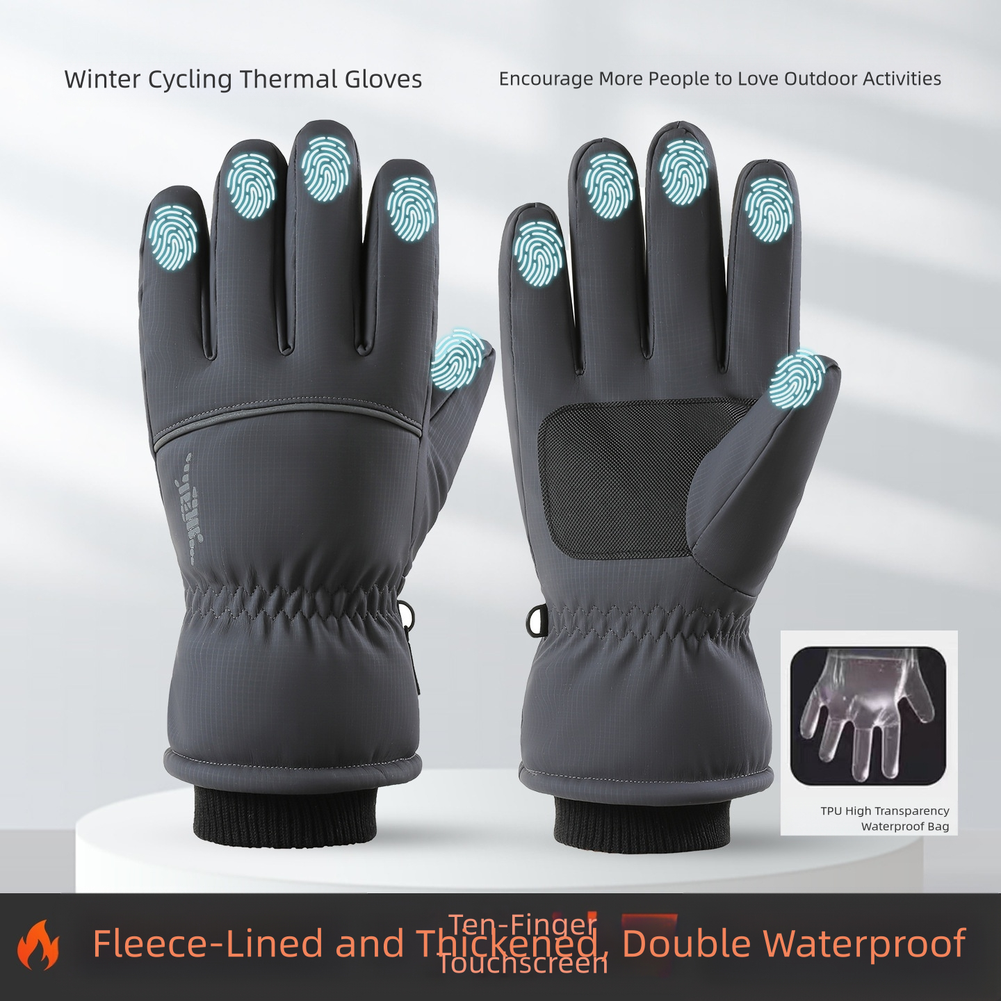 Cold Weather Activities Touchscreen Waterproof Fleece Lined Gloves ...