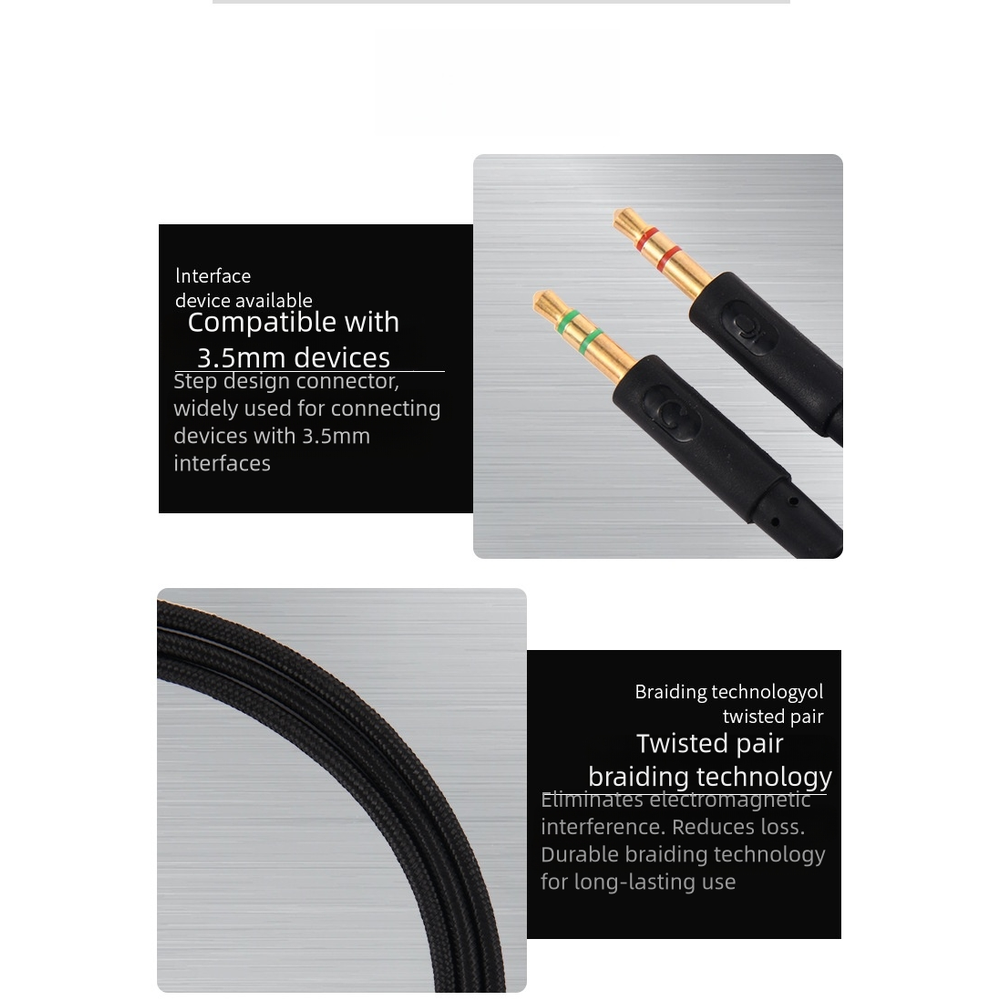2M 35mm Dual Audio Cable Gold Plated Oxygen Excluded Copper for ...