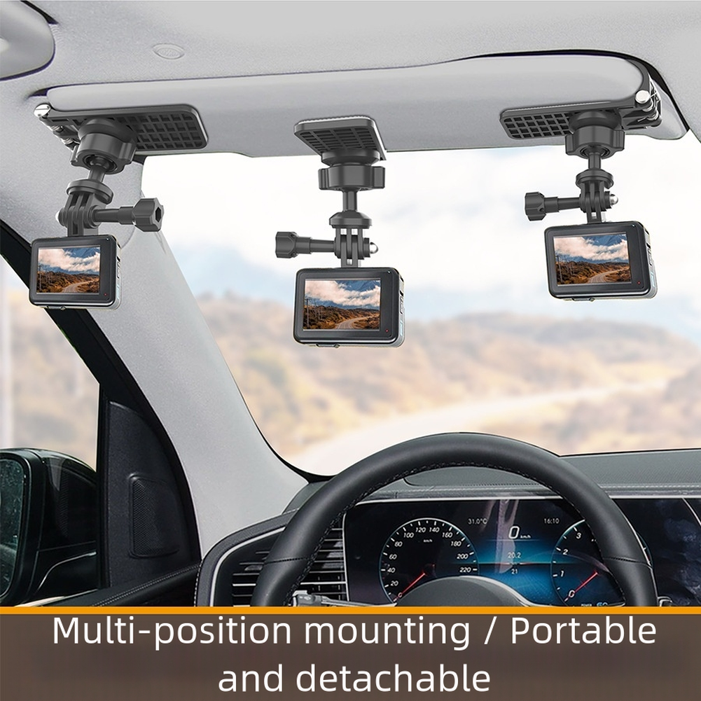 Car Sun Visor Mount for Action Camera and Phone with Dual Locking ...