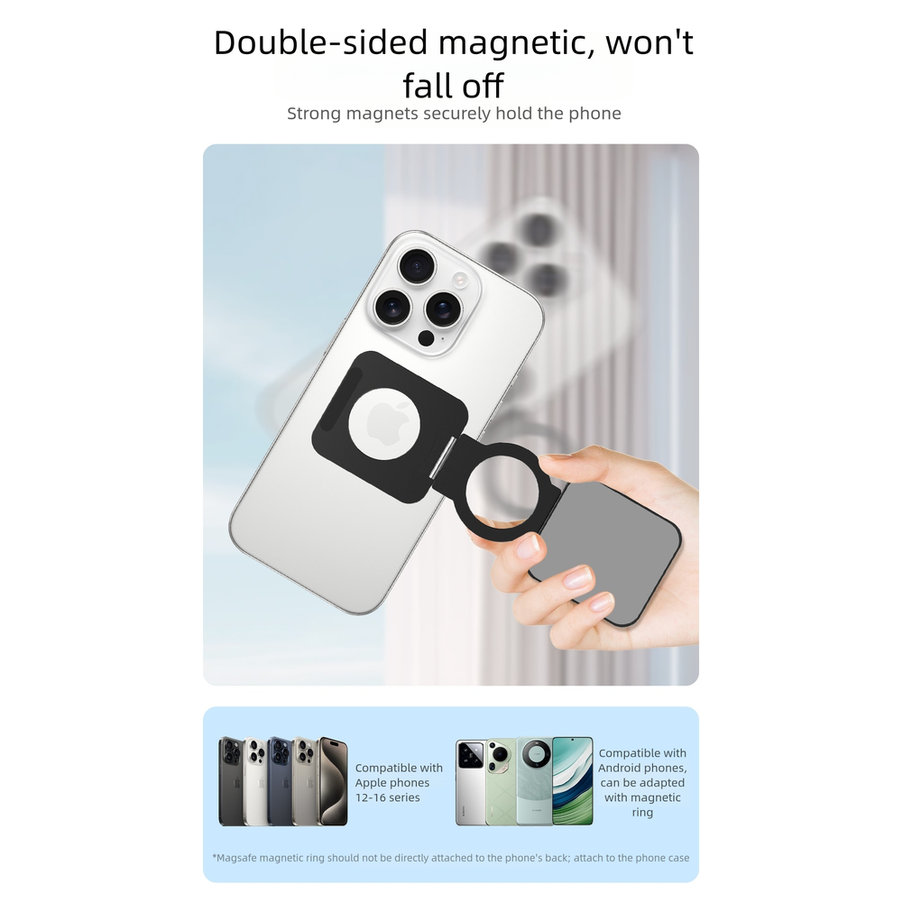 Foldable Magnetic Phone Stand with Dual Side 360 Degree Rotation Car ...