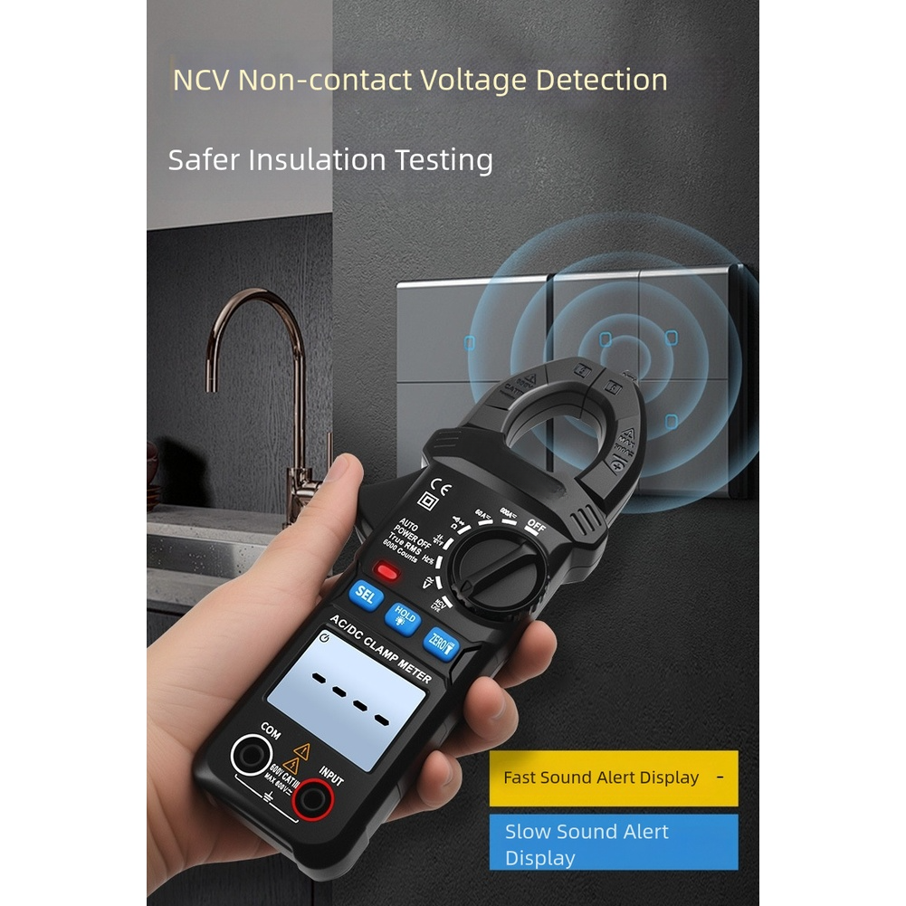 AC DC Clamp Meter Multimeter True RMS Multifunction Electrical Tester ...