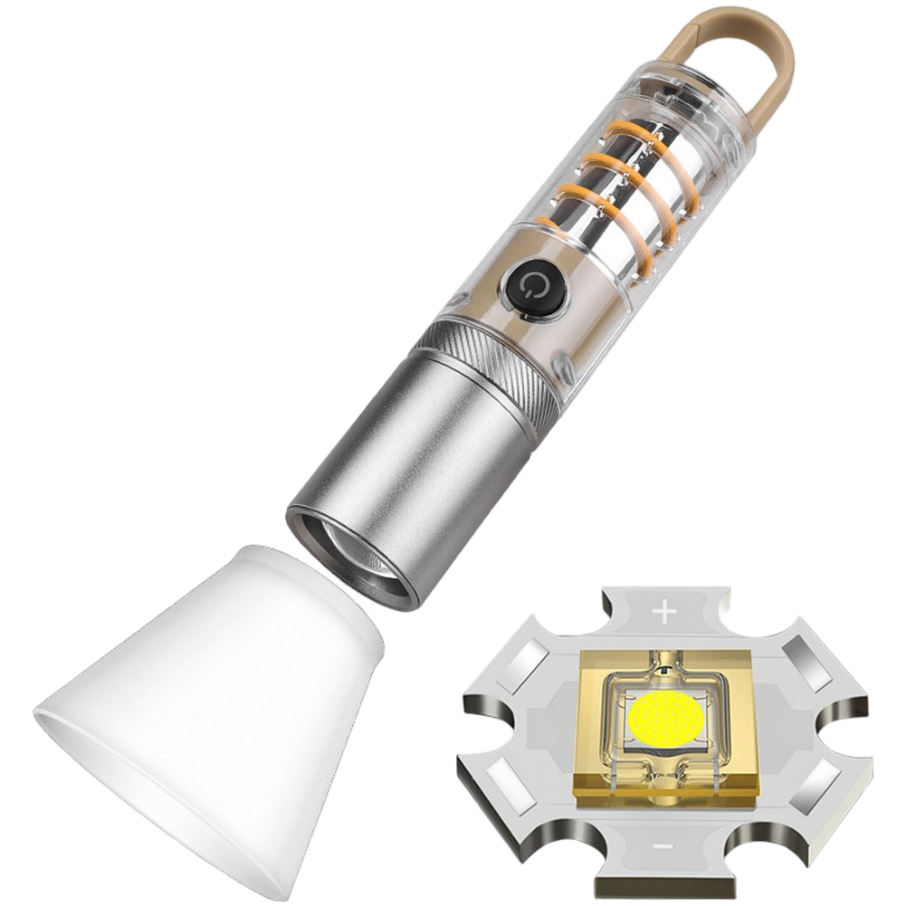 800 LUMENS LED Zoomable Beam For Hiking Telescopic Zoom Five Light ...