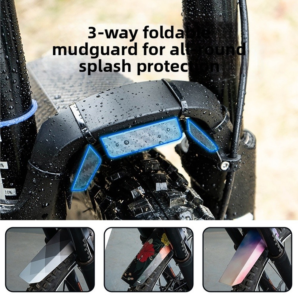 MOUNTAIN BIKE MUDGUARD Set Front Rear Foldable Splash Guard for Trail ...