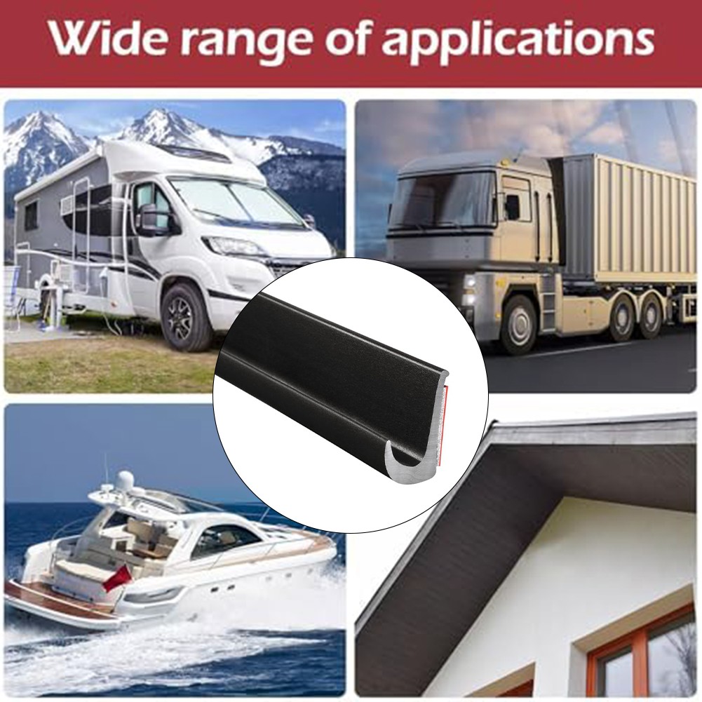 5 METER SELF Sticking Rain Gutter Roof Drain Diverter for Cars Vans ...