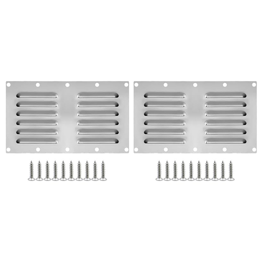 Set of 2 Stainless Steel Air Vent Panels for Outdoor Kitchen and Grill ...