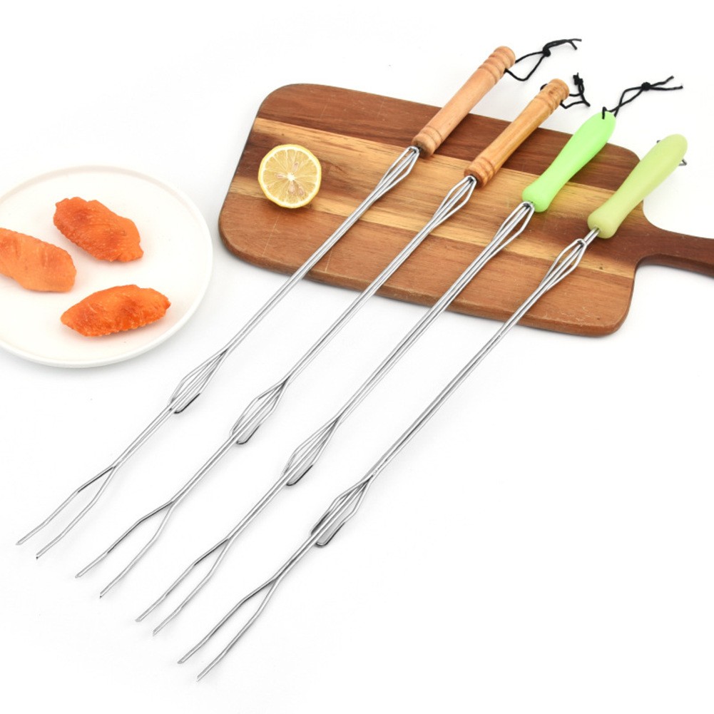 4Pcs Extendable BBQ Forks Stainless Steel for Campfire Outdoor Cooking ...