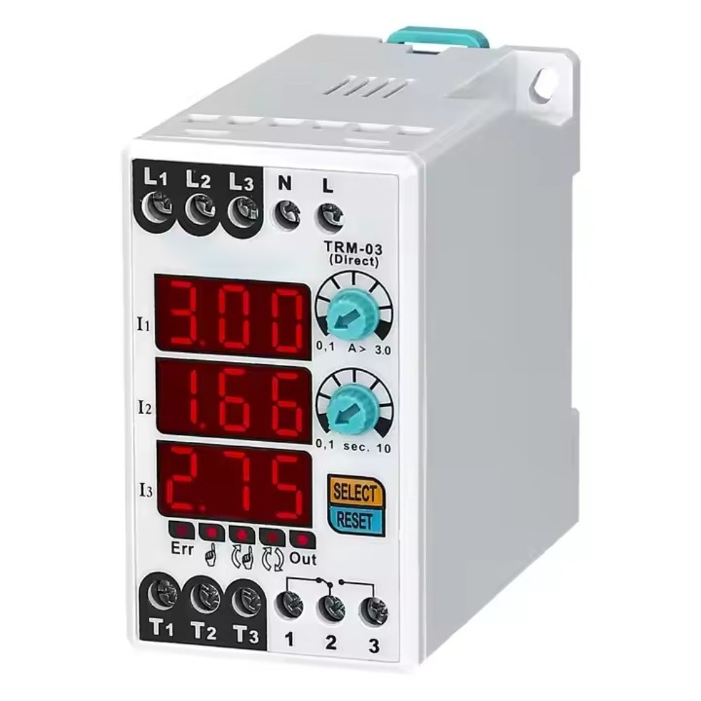 Digital Overload Relay Automatic Reset Relay DIN Rail Mounting Circuit ...