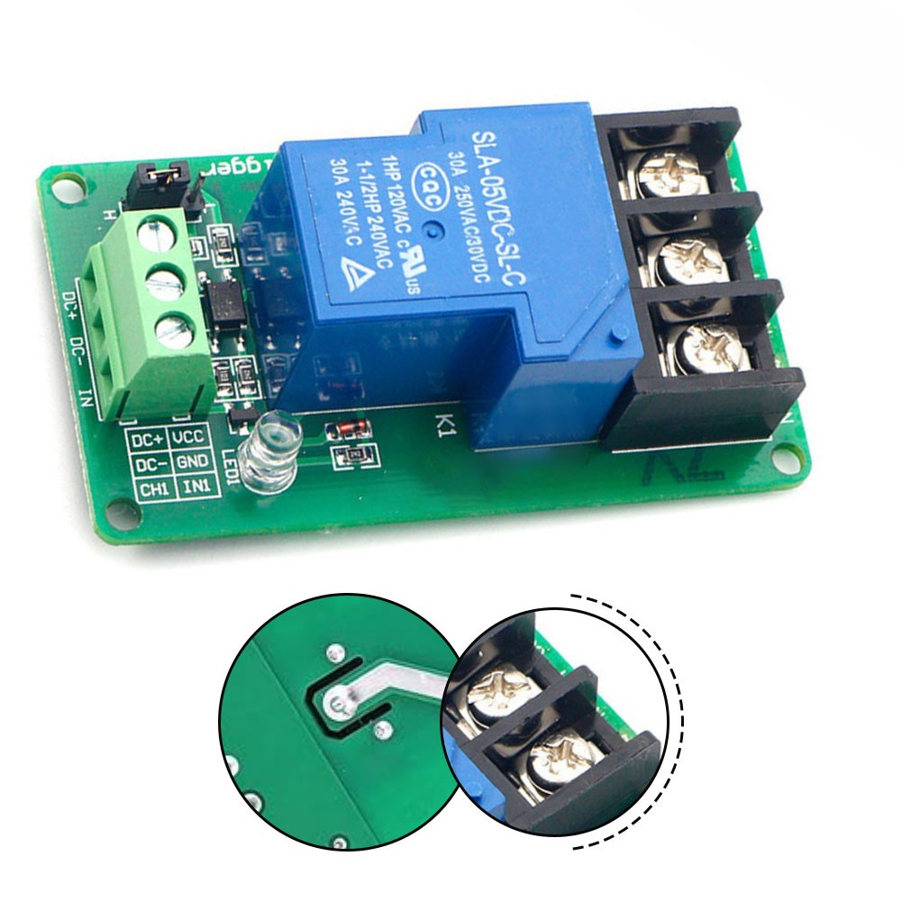 DUAL CHANNEL RELAY Module 30A High Low Trigger for Automation Control ...