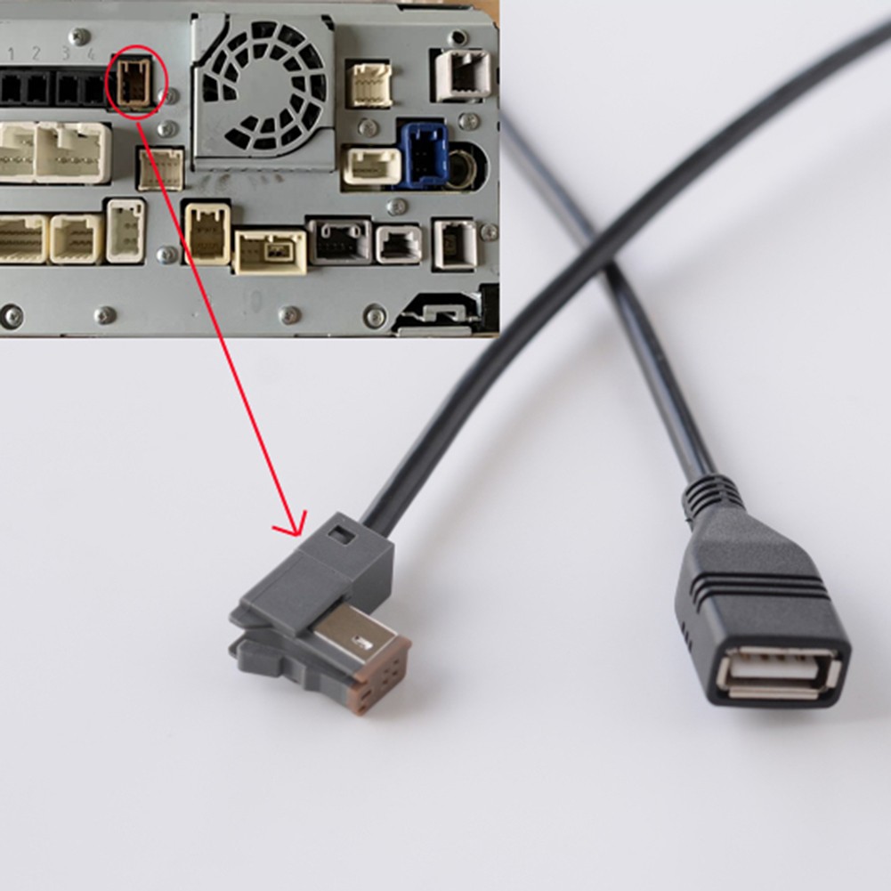 Autoradio USB Kabel 100CM Länge aus ABS Material unverformbare Struktur ...