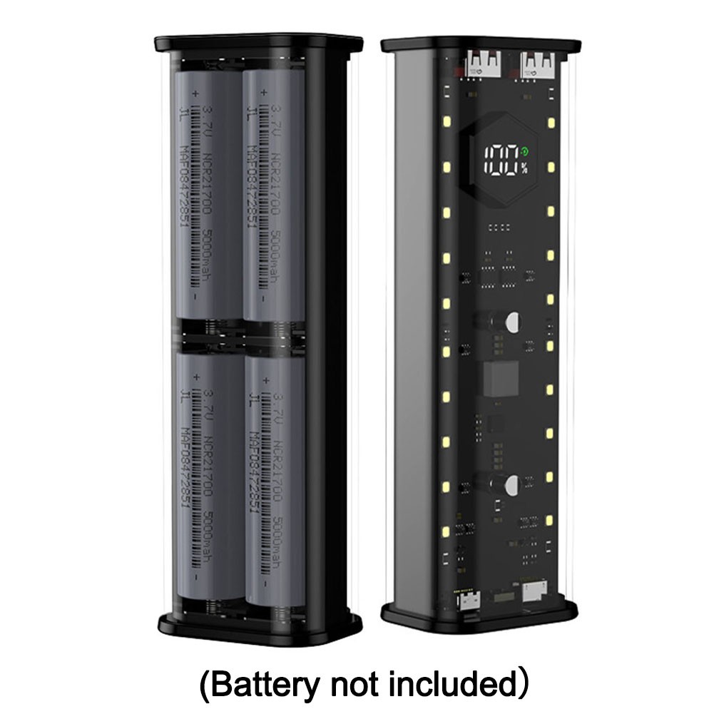For Field Charging 21700 Battery Case Dual USB Output Correct Battery ...
