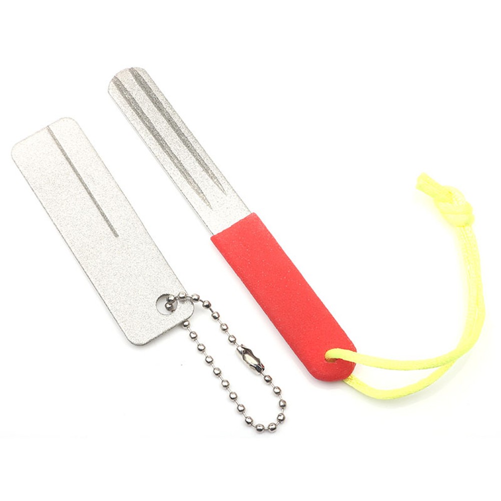 For Fishing Hook Sharpener with Keychain Mini File and Non Slip Red ...