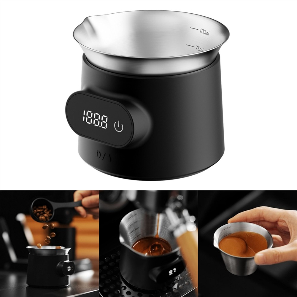 Digital Espresso Coffee Scale with Integrated Dosing Cup Spill ...