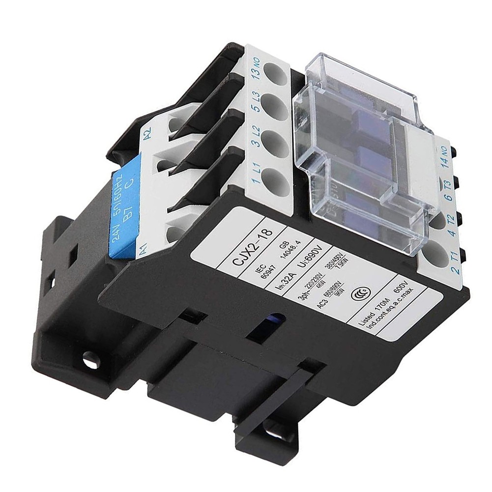 AC Contactor 24V Coil 32A 3 Phase Motor Starter Relay with Strong Load ...