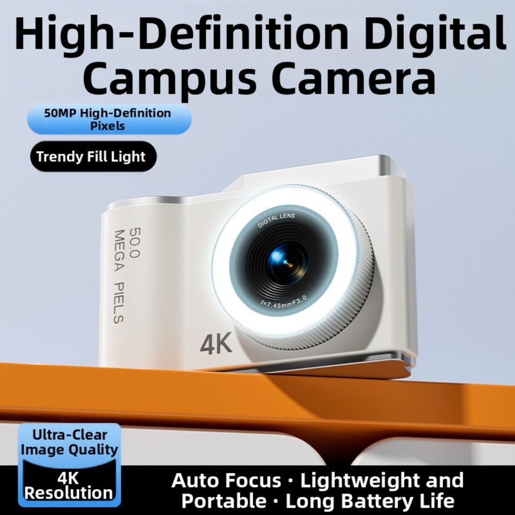 50MP 4K Digital Camera with Autofocus and Video Recorder for Beginners ...