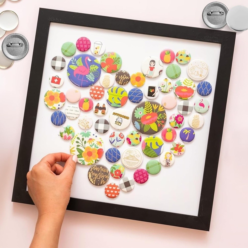 BUTTON BLANKS DIY Badge Sheets Consistent Thickness Transparent Film ...