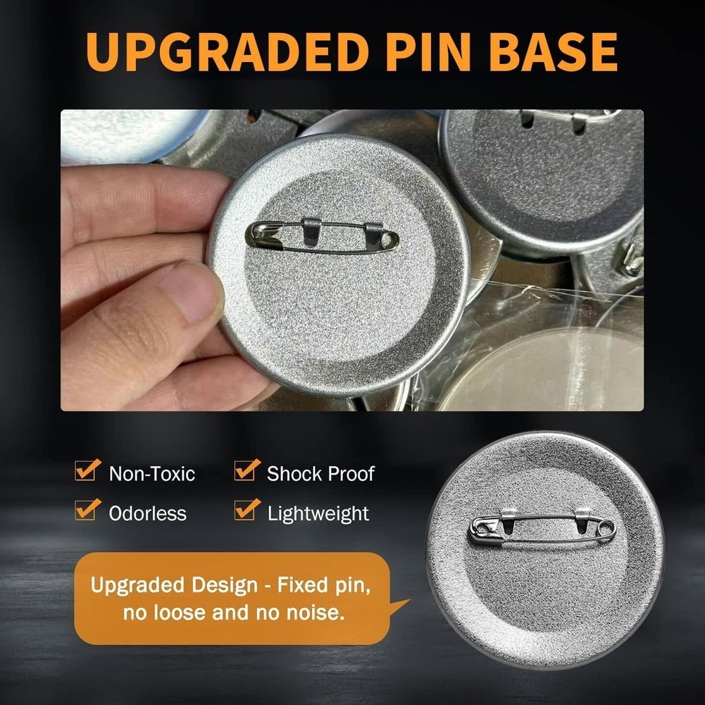 BUTTON BLANKS DIY Badge Sheets Consistent Thickness Transparent Film ...