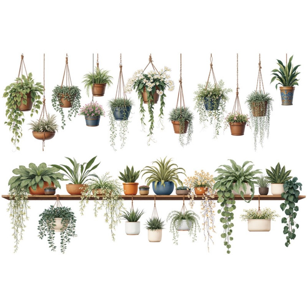 Green Plants Wall Decal Creative Customization Stickers PVC Material ...