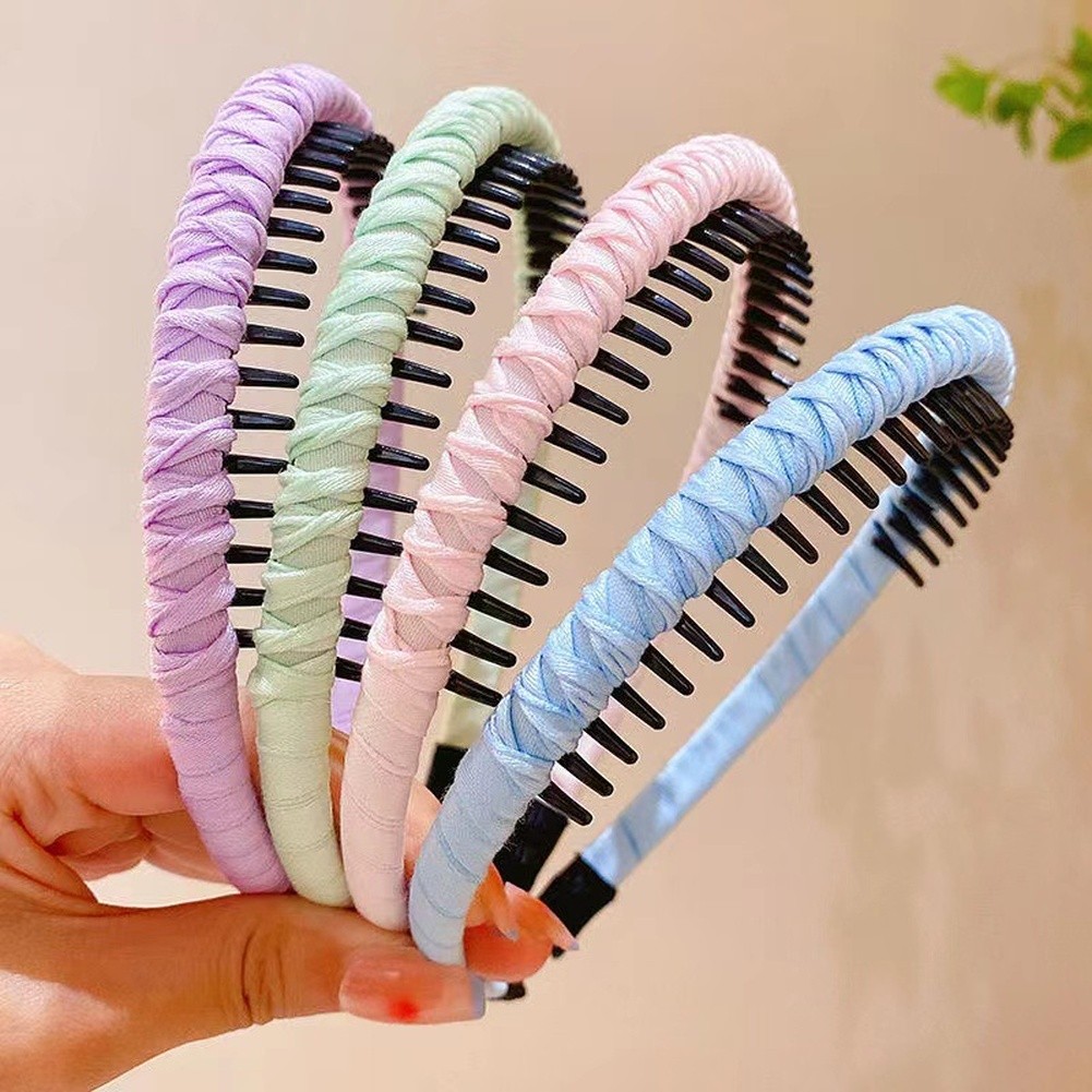 Non Slip Hair Band with Teeth Womens Headband No Dent for Workout and ...