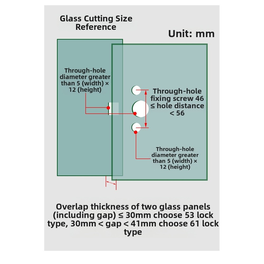 Frameless Glass Lock Concealed Mounting Hardware Easy Installation For ...