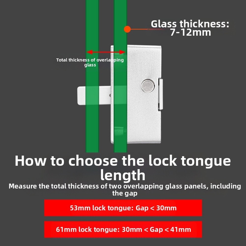 Frameless Glass Lock Concealed Mounting Hardware Easy Installation For ...