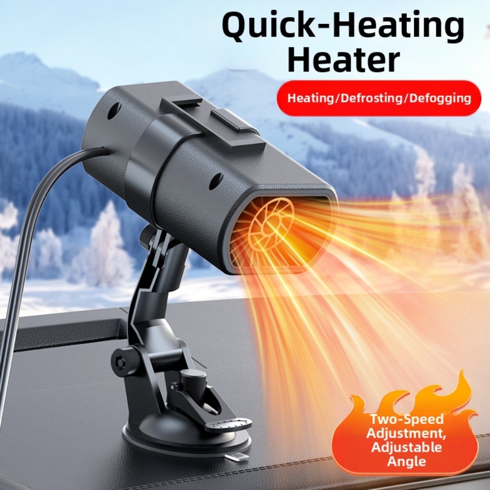 VEHICLE HEATER 12 Volt with Defroster Powerful Airflow and 360 Degree ...