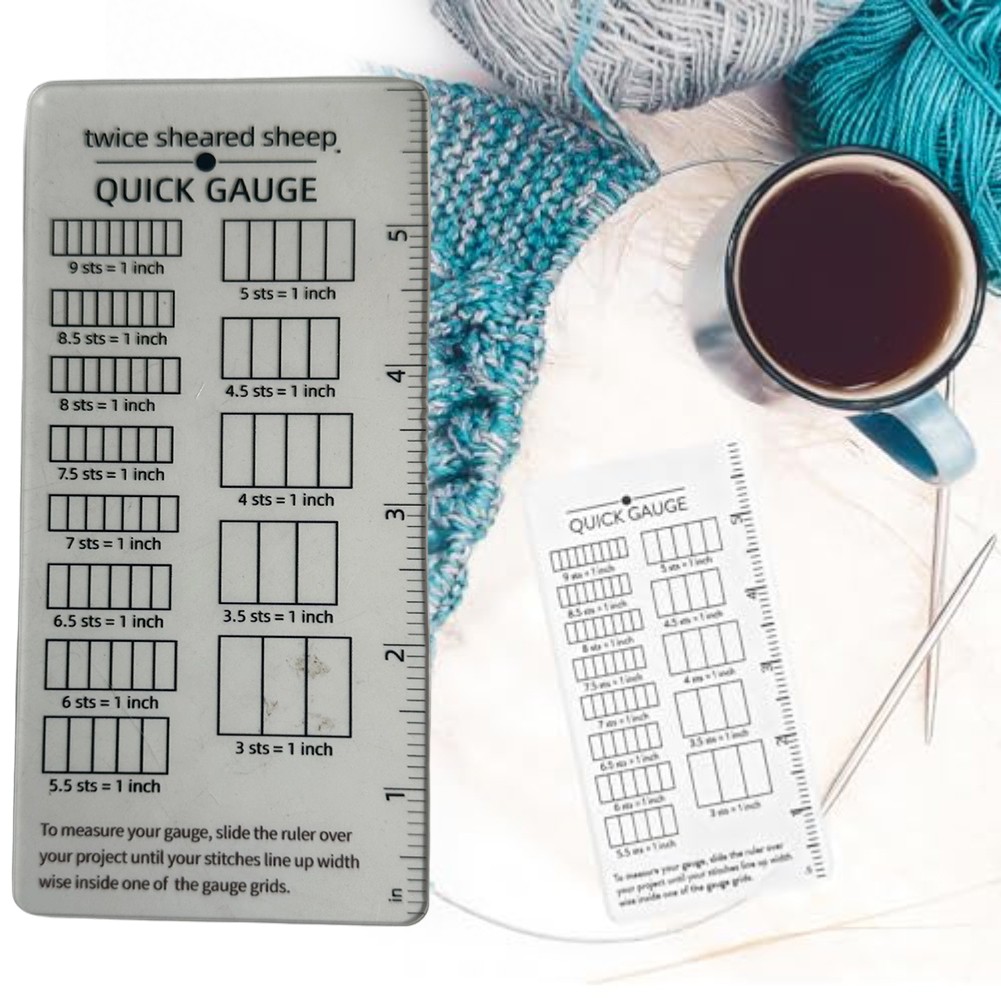 PORTABLE QUICK GAUGE Ruler for Knitting Crochet Accurate Project ...