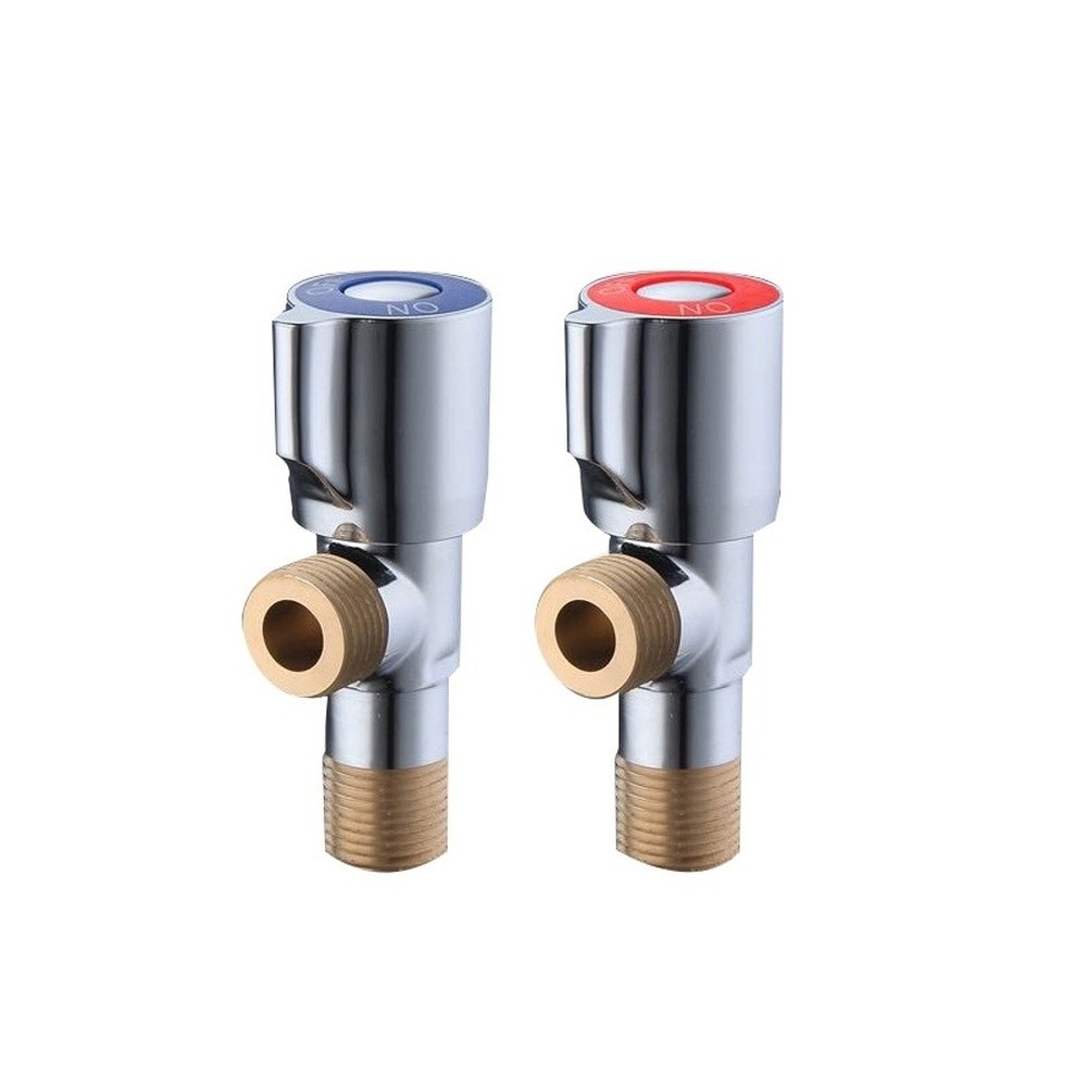 COPPER ANGLE VALVE Disc Faucet Stop Anti-rust Plating Electroplated ...