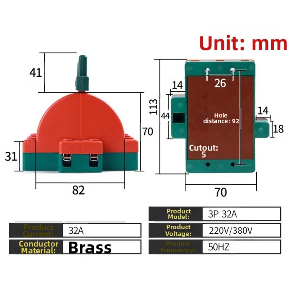 3-phase Compatible 3P Power Switch Double-pole Breaker Pre-prepared ...