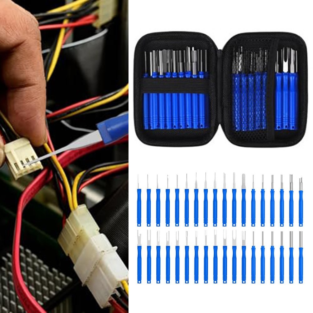 Pin Removal Tool Terminal Ejector Kit Stainless Steel Tips ABS Plastic ...
