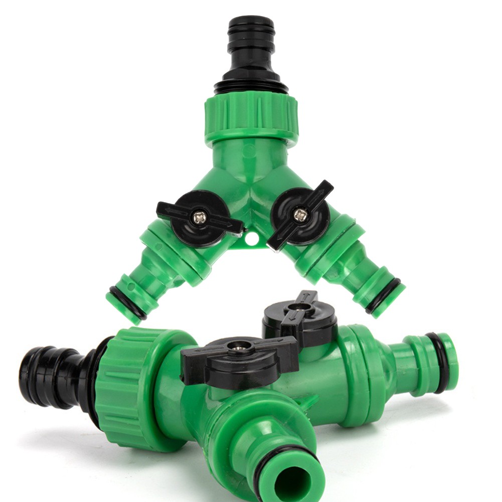 PLASTIC Y SHAPED Valve Water Pipe Connector with Switch Three Way 4 6 ...