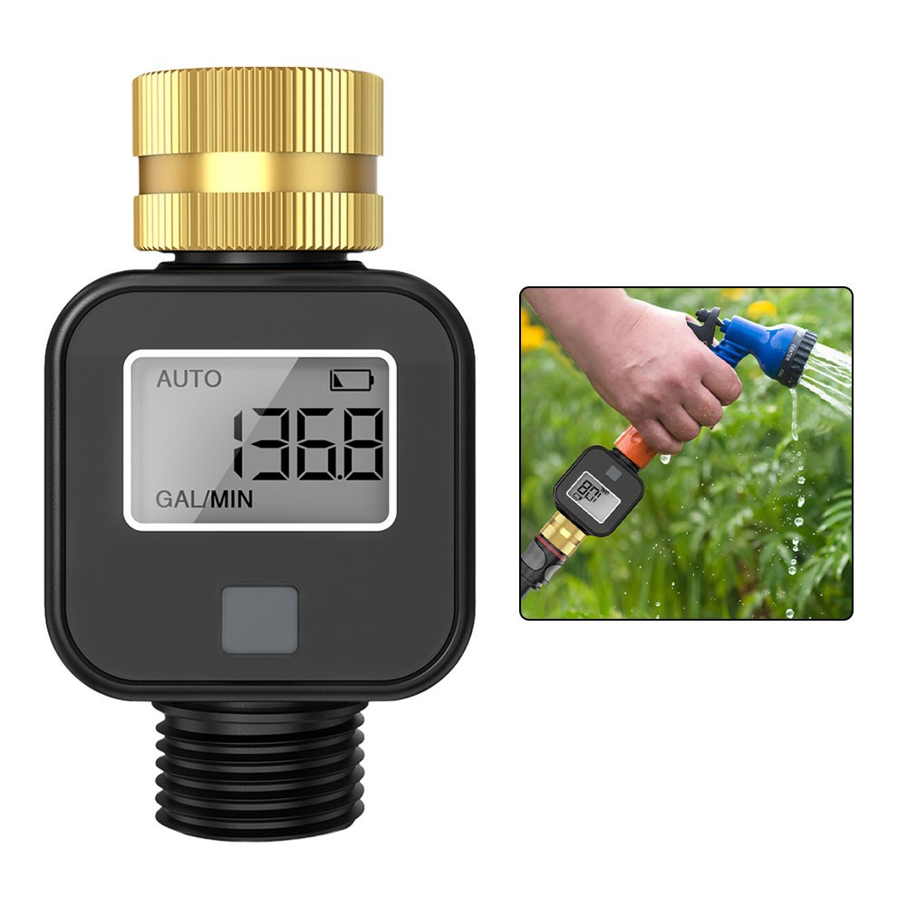 Water Flow Meter Brass 34 Inch For BSP NH Thread Suitable for Garden ...