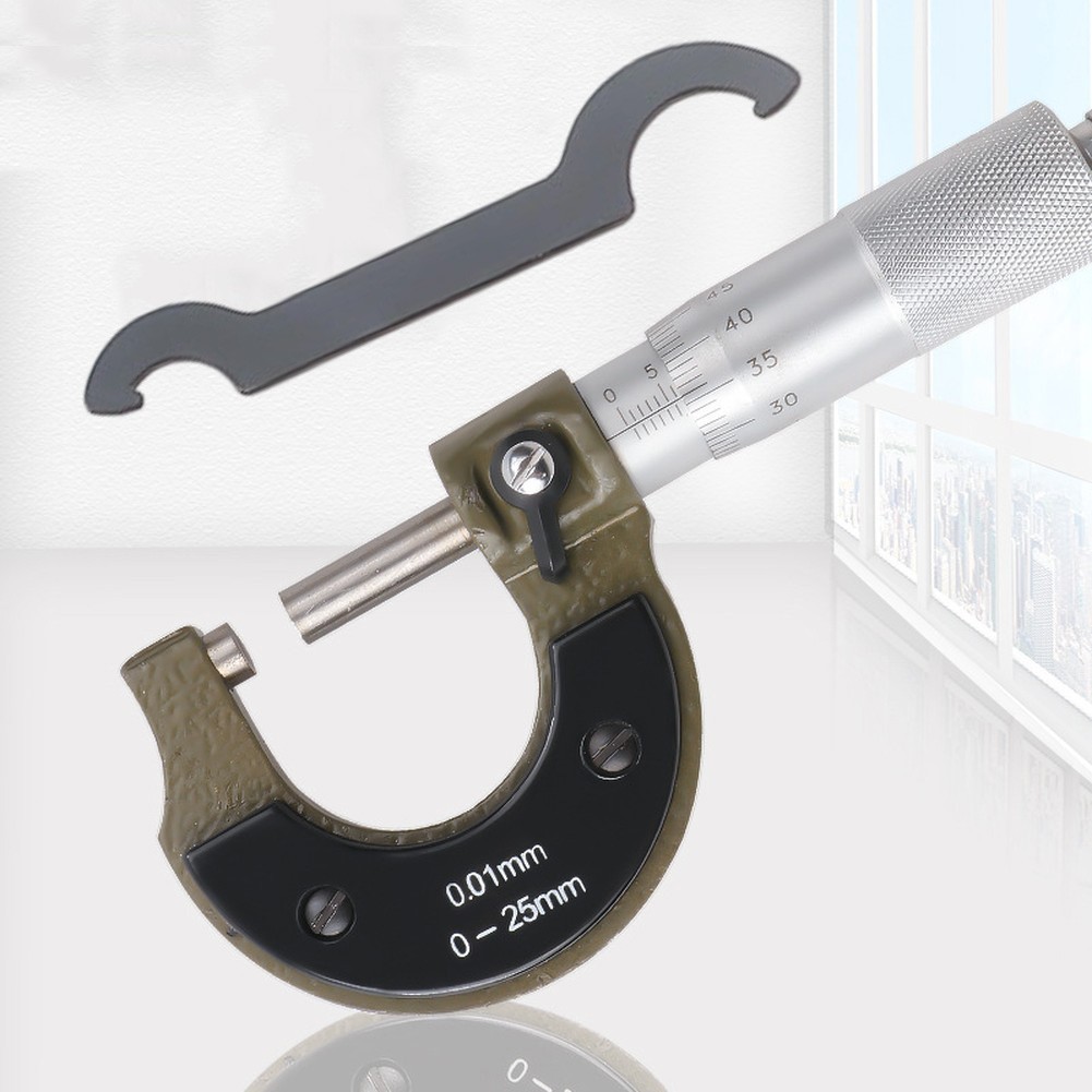 025MM OUTSIDE MICROMETER Metric External Caliper with Chrome Thimble ...