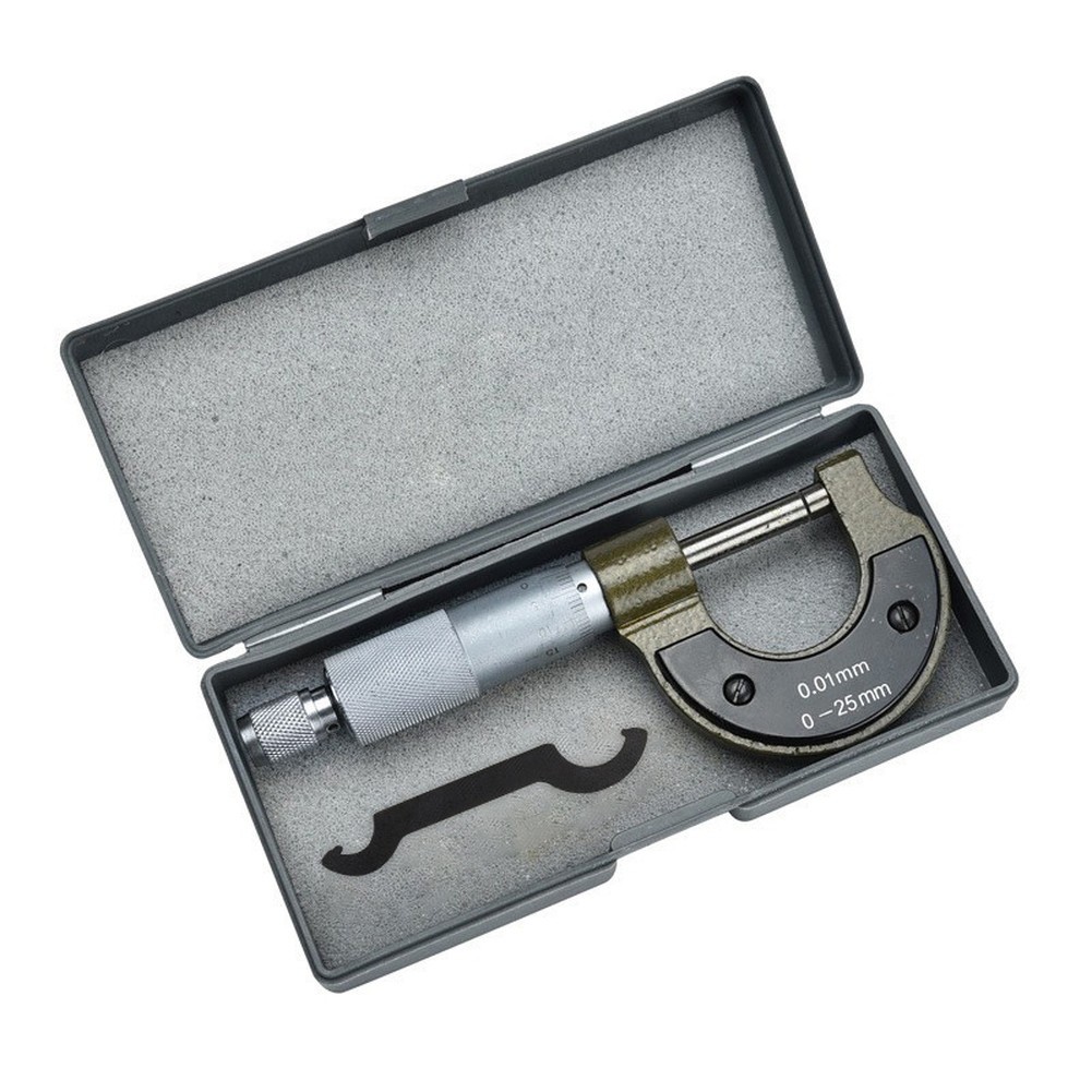 025MM OUTSIDE MICROMETER Metric External Caliper with Chrome Thimble ...