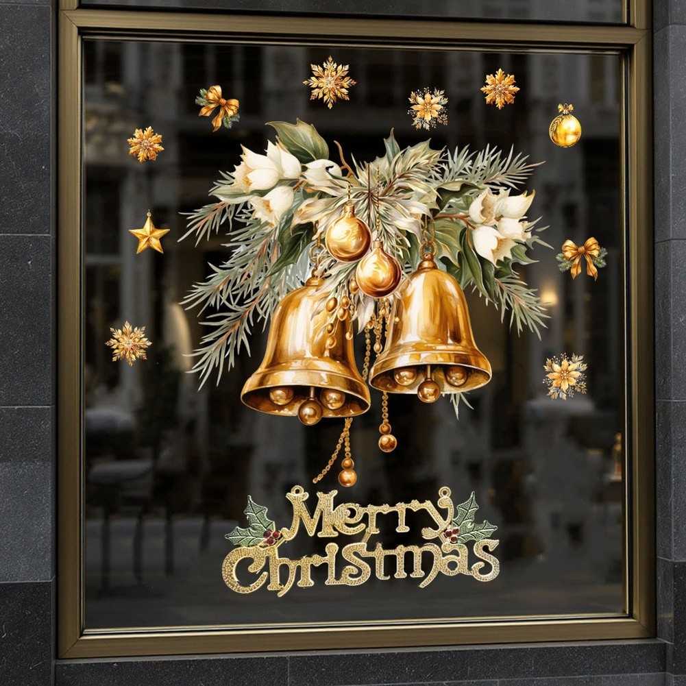 EASY APPLY REMOVABLE Christmas Window Sticker for Windows and Glass ...