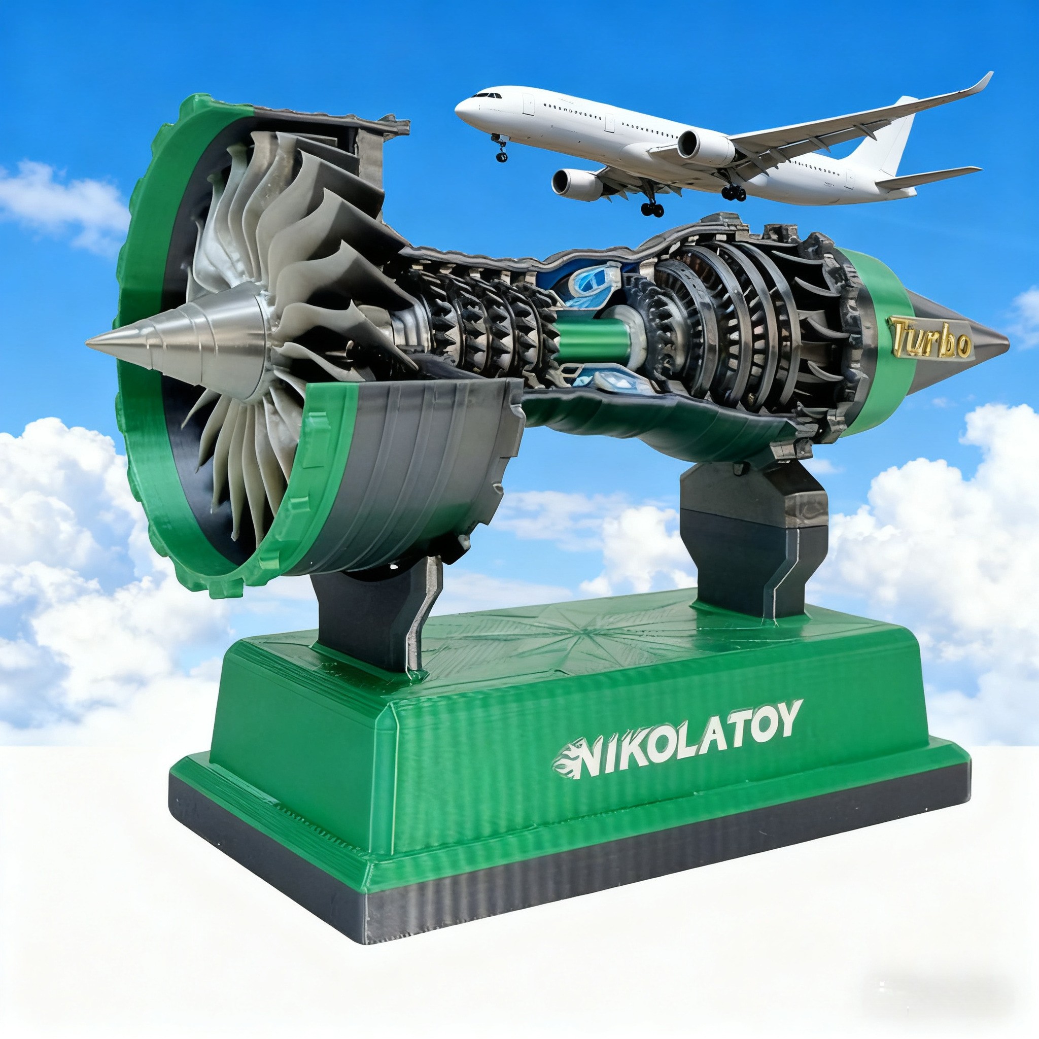 TR900 TURBOFAN ENGINE 12cm Mini Model Kit Battery Operated Toy for ...