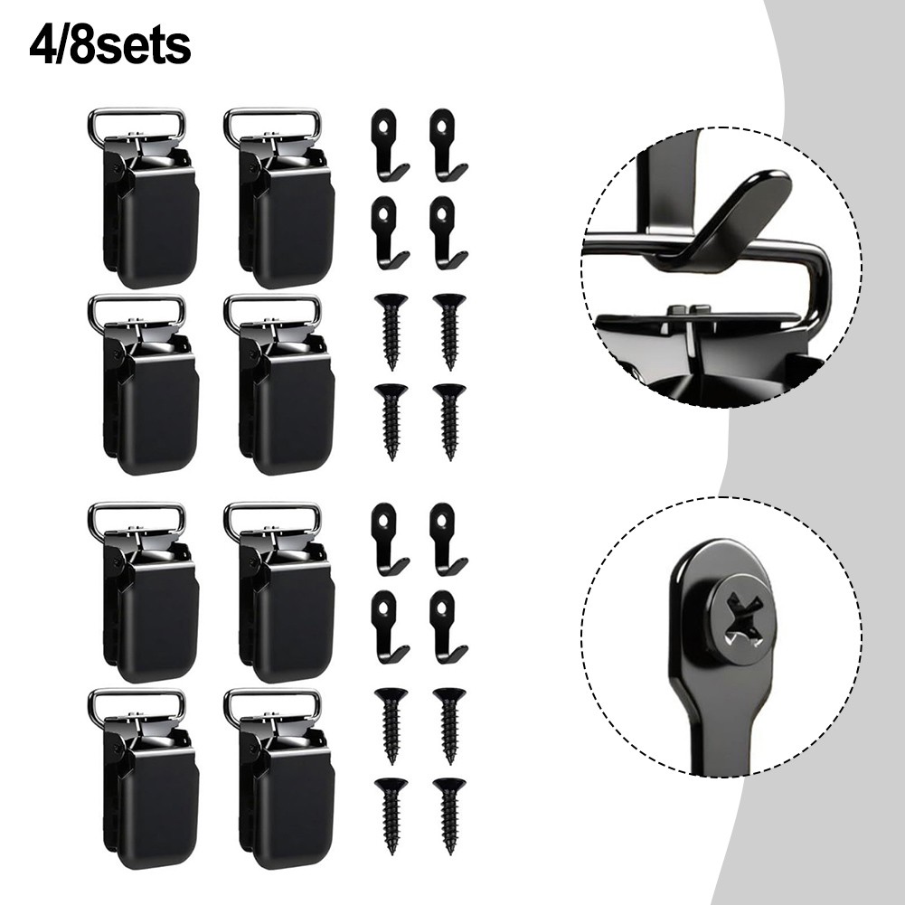 Hooks And Screws Set Rug Hanging Clips Wall Mount Clips Iron+plastic ...
