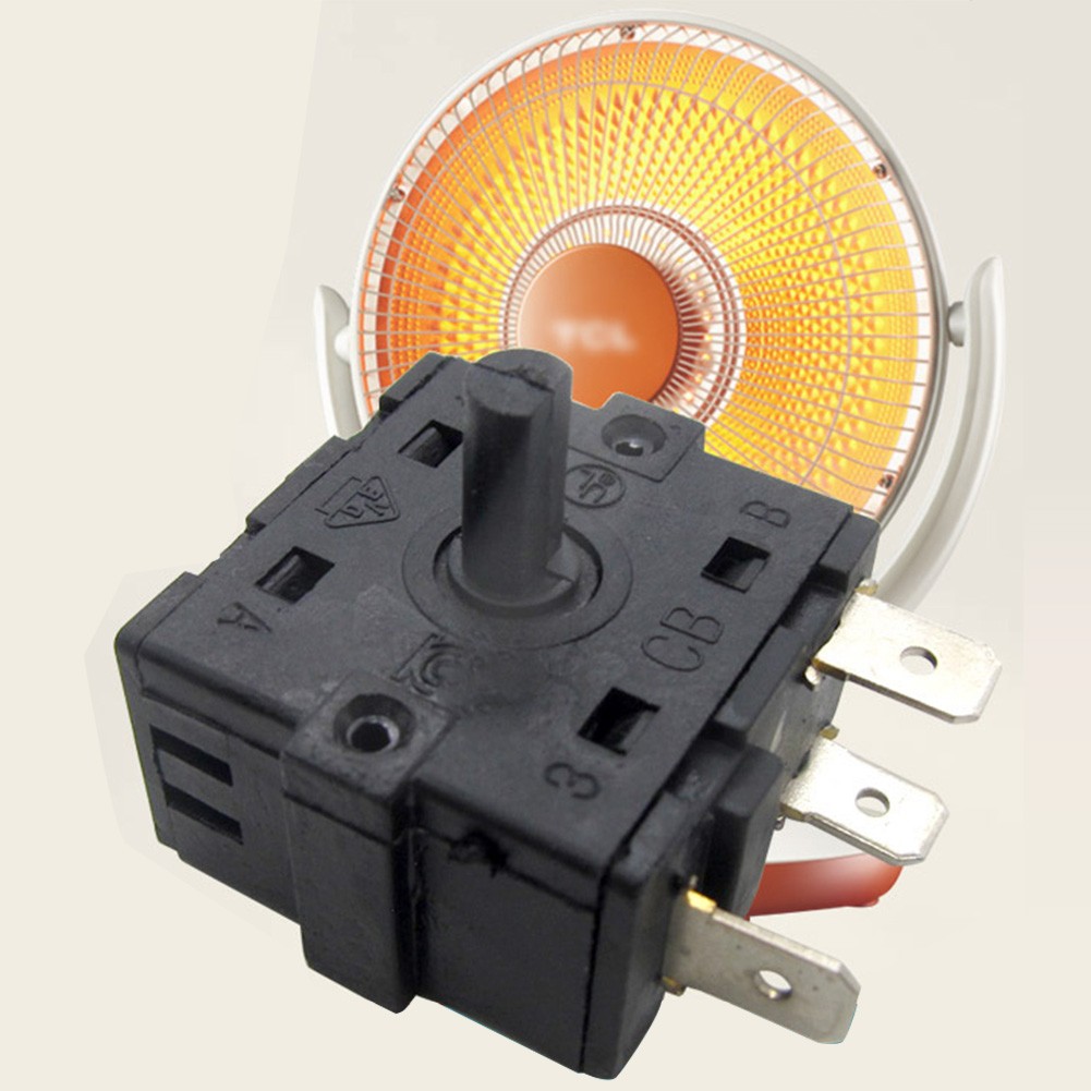 16A 250V HEATER Setting Switch Black Plastic for Oil Filled Radiator ...
