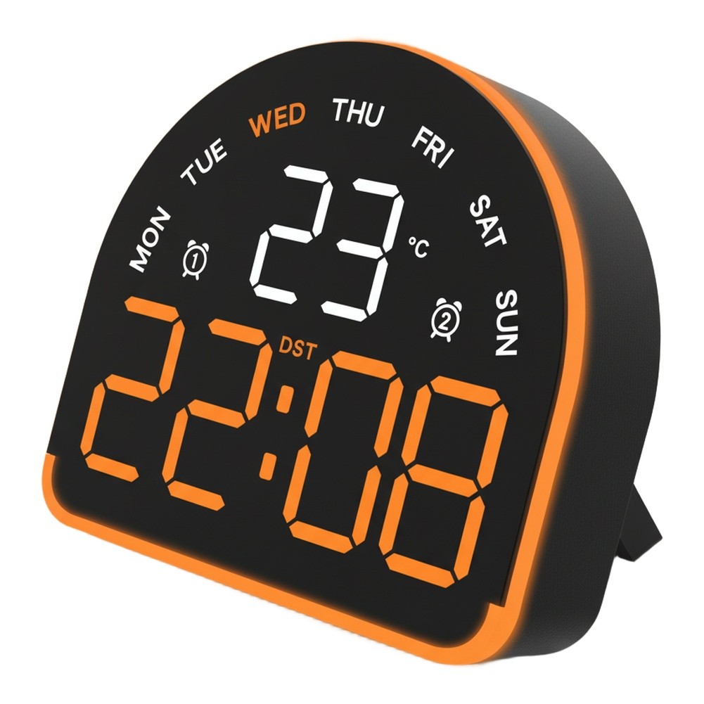 LED Alarm Clock Ambient Light Clock Customizable Brightness Multiple ...
