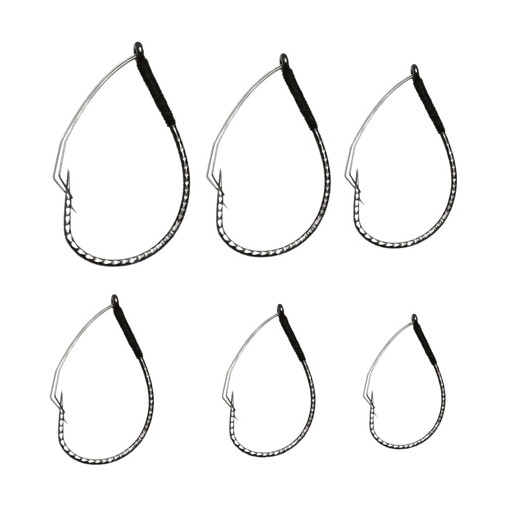 Weedless Drop Shot Hooks for Soft Bait Rig Bottom Fishing Wacky Rig ...
