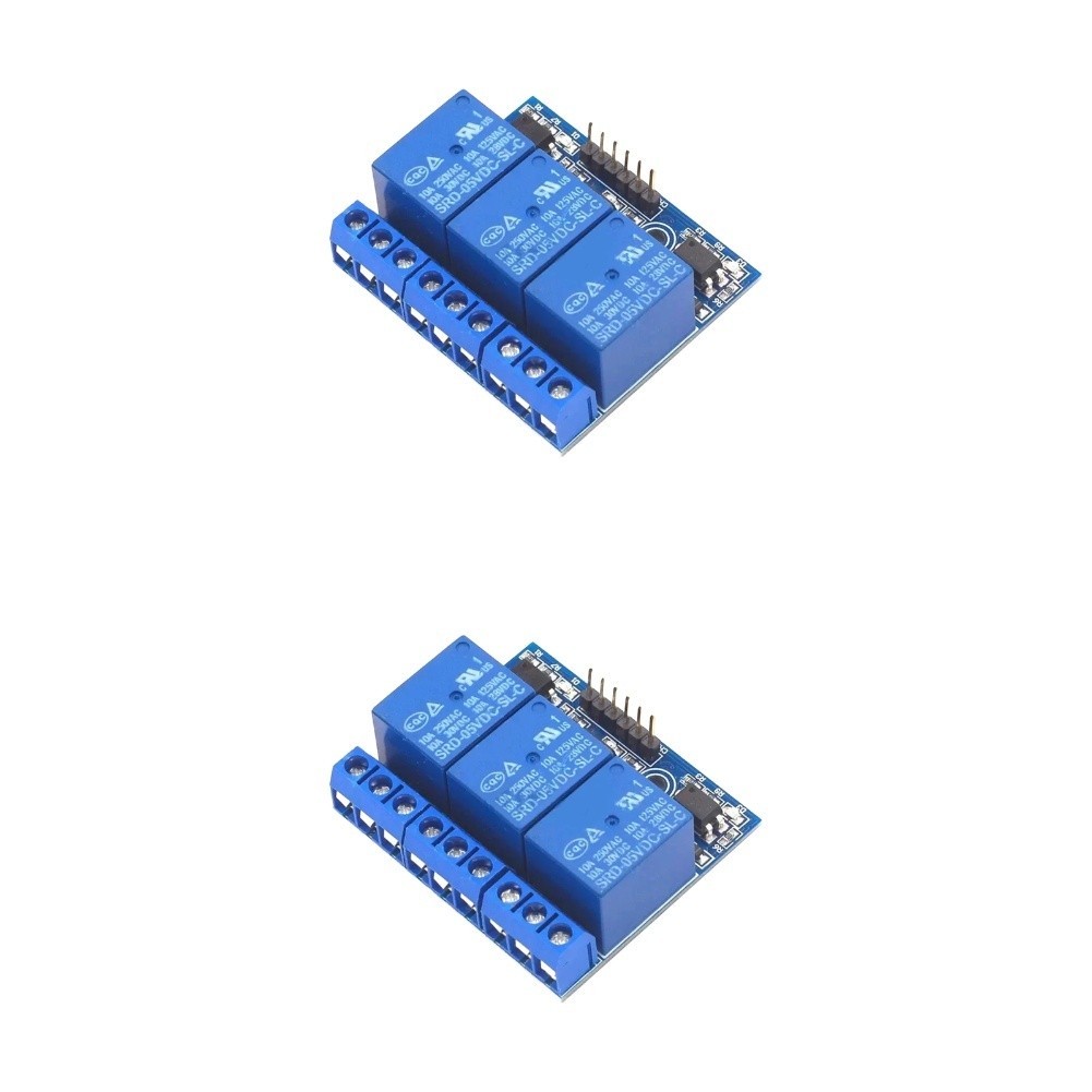 5V DC 3 Channel Relay Module for Arduino with Optocoupler and Compact ...