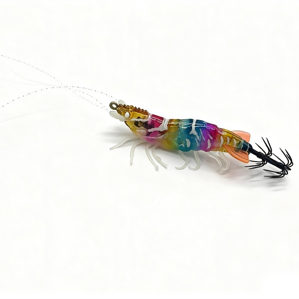 GLOW IN THE Dark Slow Sinking Wood Shrimp Hook with Rattles for ...