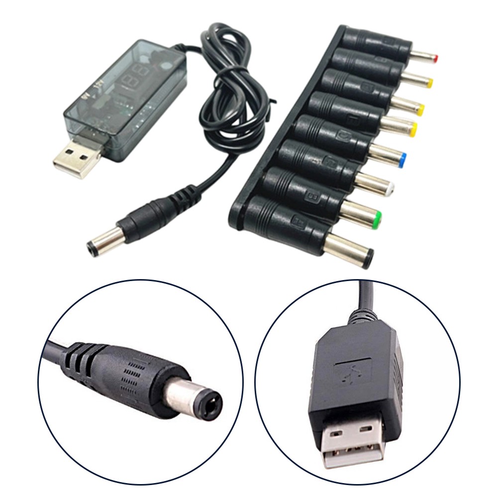 FOR TRAVEL USB Boost Cable 5V To 12V Converter Rubber ABS Construction ...