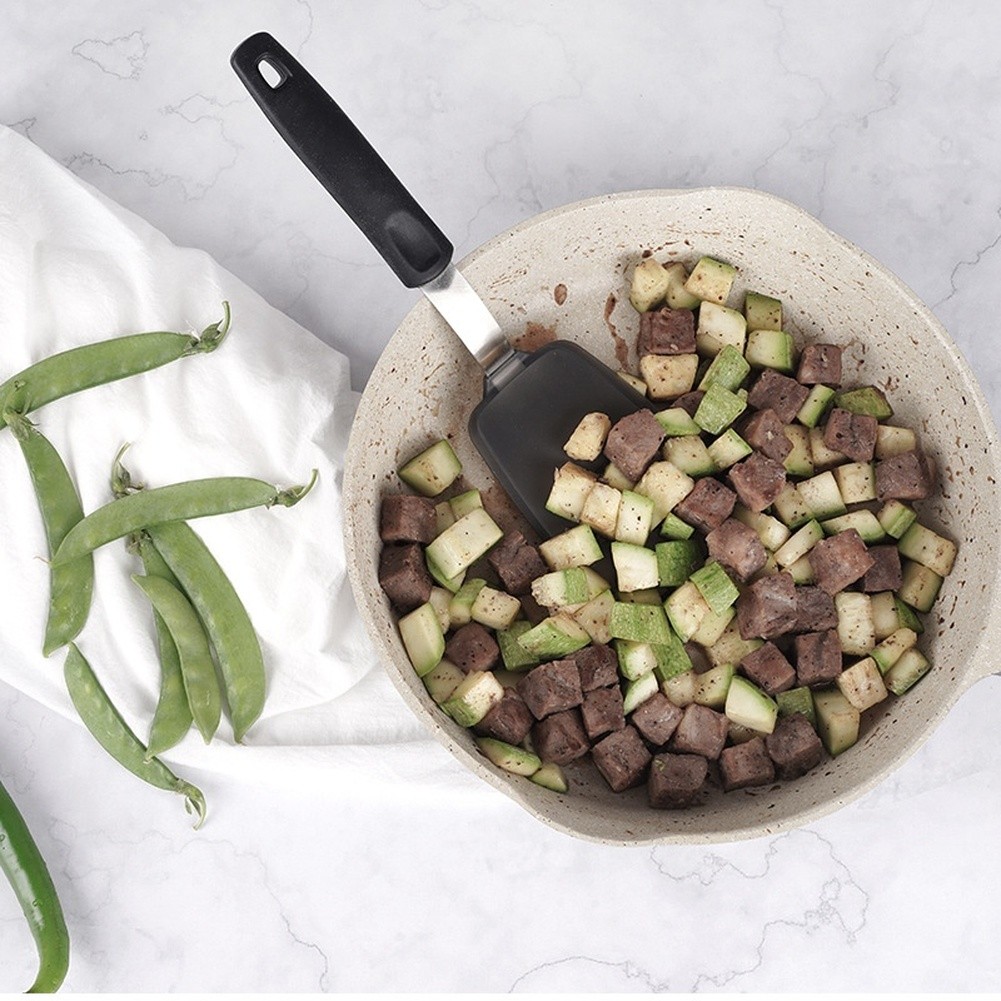 SILICONE SPATULA SET Heat Resistant To 600°F Soft Non-scratch Material ...