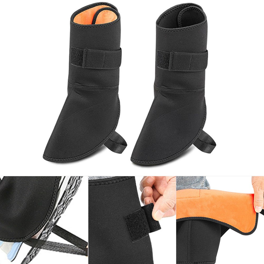 WINTER COMMUTE WINTER Shoe Covers Elastic Bottom Straps Scuba Material ...