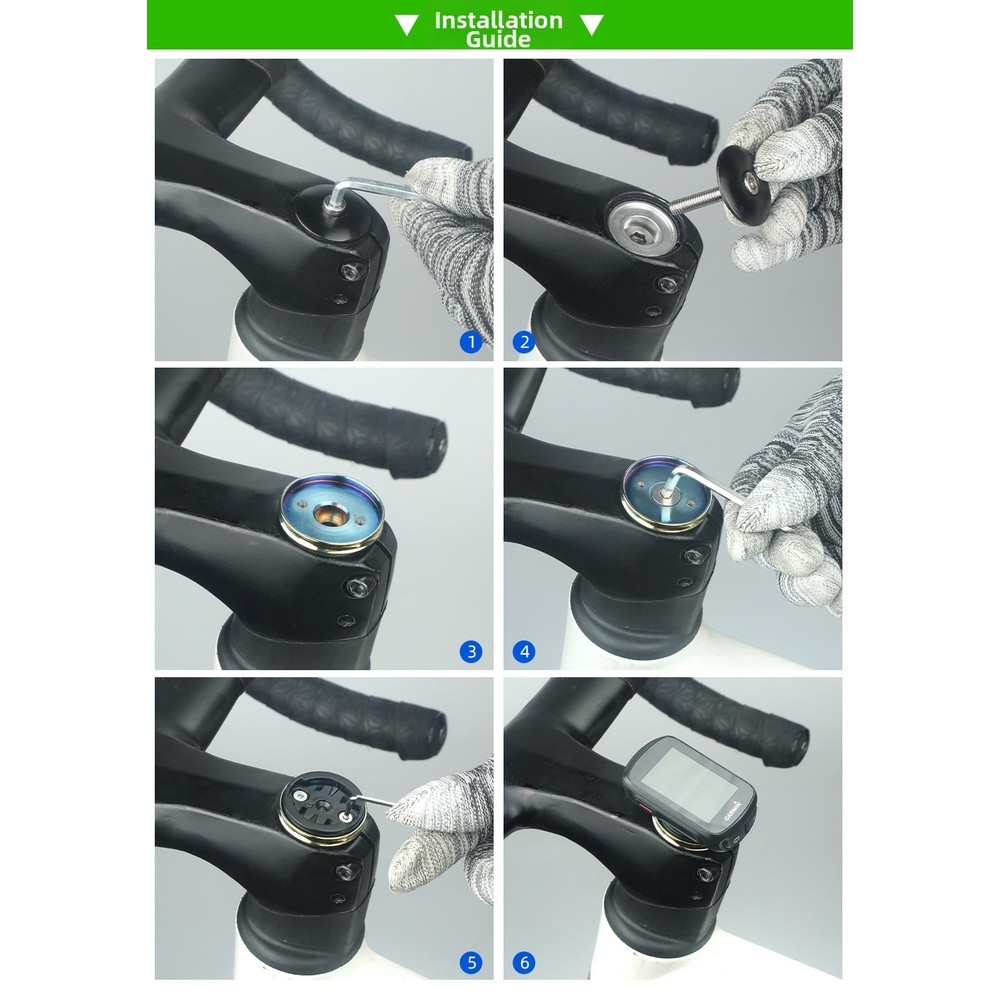 FOR BIKE COMPUTERS Bike Computer Mount Stem Cap Adapter Lightweight 22 ...