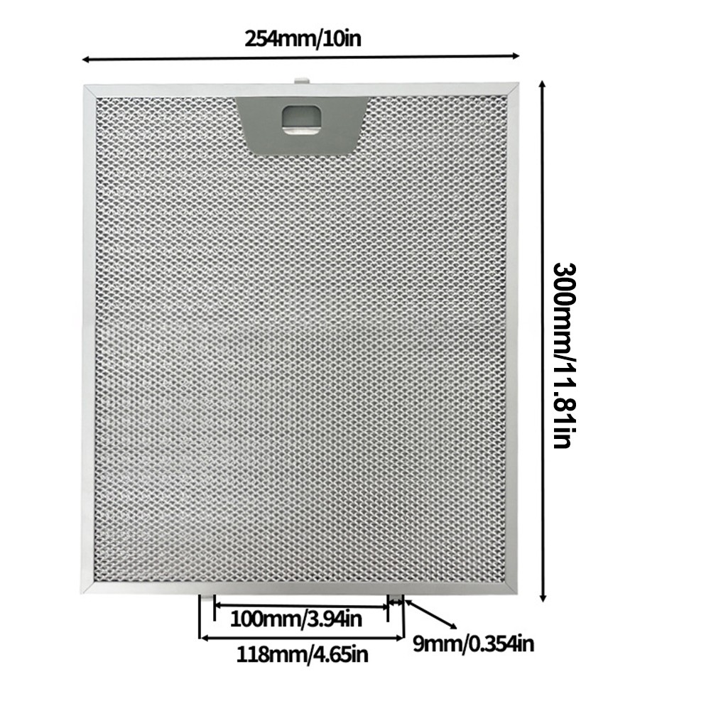 RANGE HOOD FILTER Kitchen Range Hood Replacement Captures Grease And ...