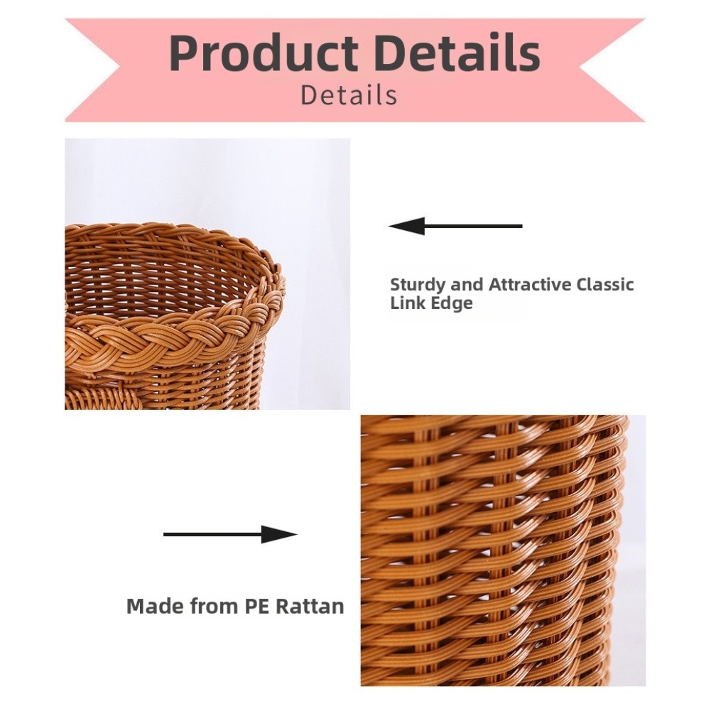 PLASTIC RATTAN BASKET Kitchen Fruit Basket Environment-friendly ...