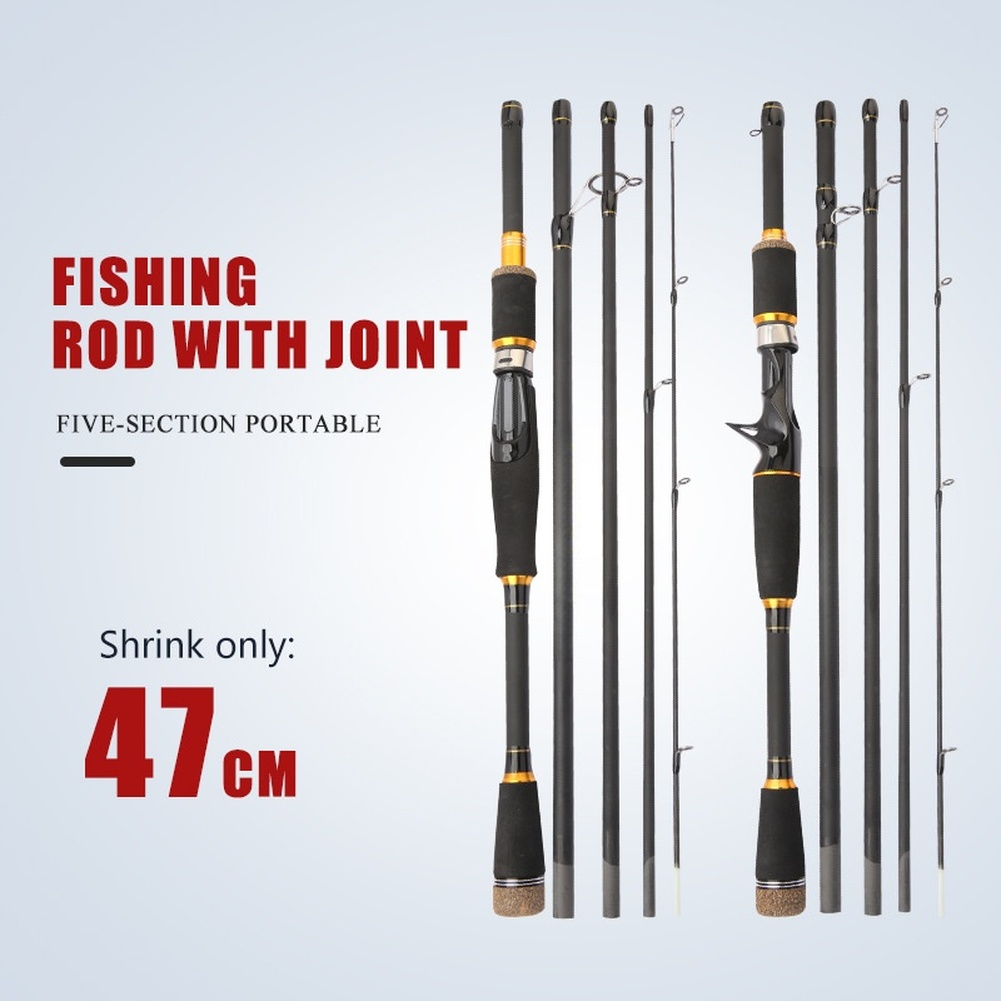TRAVEL FISHING ROD Lure Fishing Rod Bass Fishing Rod Fiberglass ...