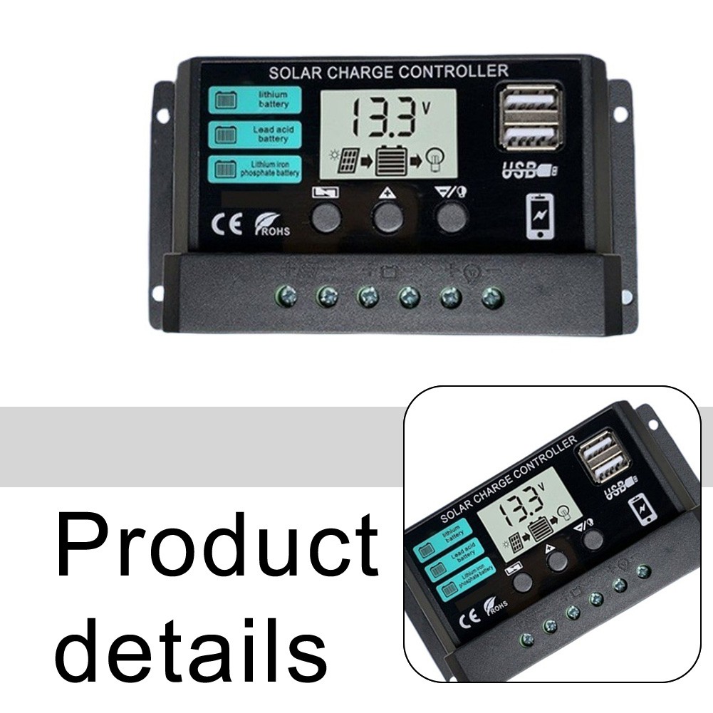 12V Solar Controller Real-time Charging Status Industrial Master ...