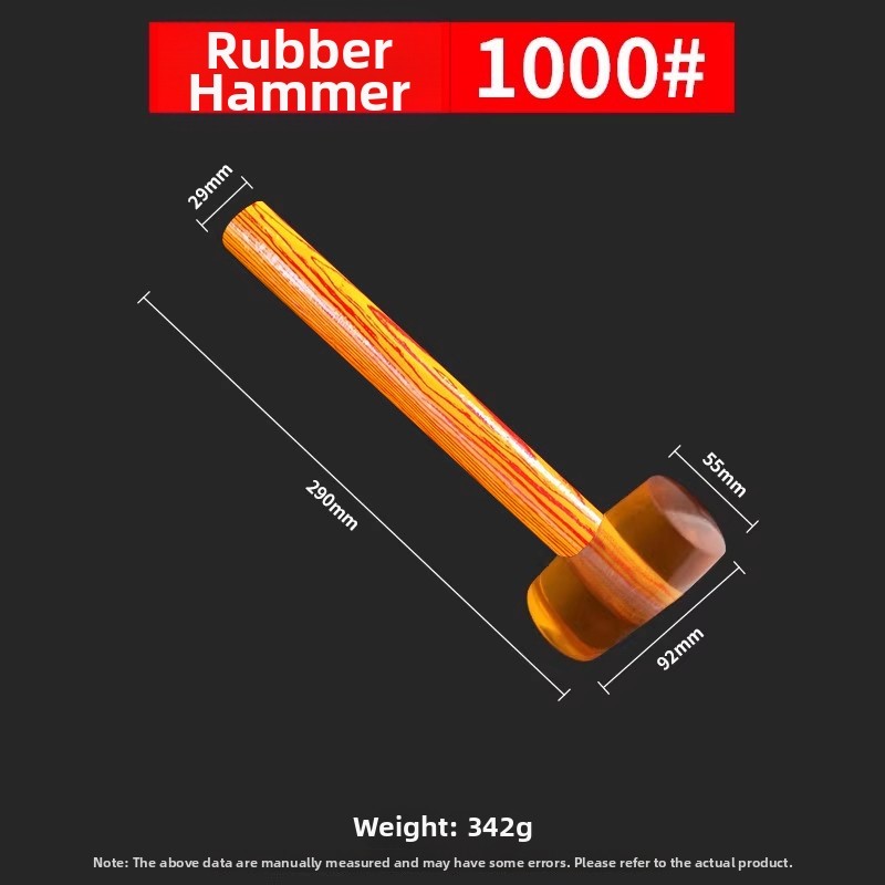 For Tile Work Hammer with Flexible Rubber Head and Contoured Wood ...